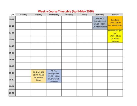 Timetable Synnovate Incubator Of Research And Entrepreneurship Sire