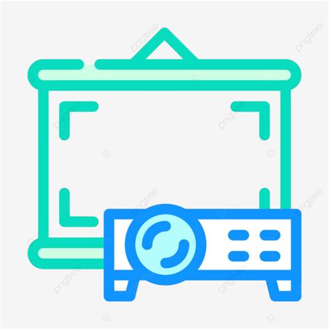 projector electronic device color icon vector notebook symbol shelf