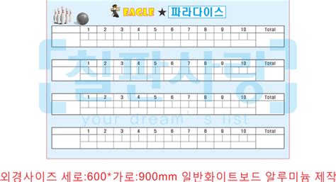 볼링 점수판 볼링 스코어판 네이버 블로그