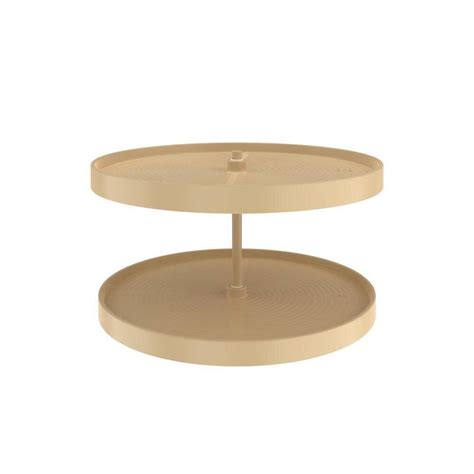 Rev A Shelf 28 In Almond Polymer Full Circle Lazy Susans 2 Shelf LD 2062 28BM 15 1 The Home Depot