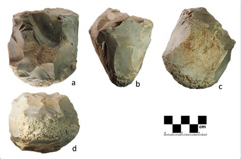 Thick Green Chert Drill Bit From Hajjiabad Varamin A C Lateral Views Download Scientific