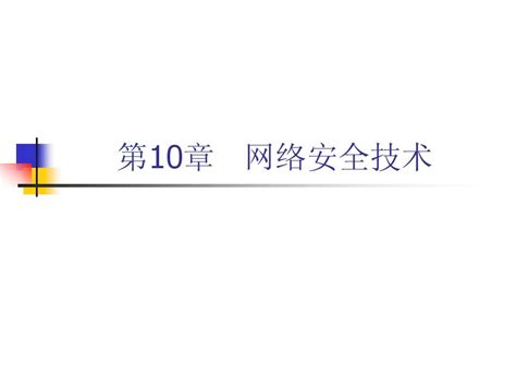 第10章 1 网络安全技术 word文档在线阅读与下载 无忧文档