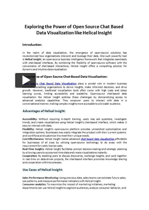 ppt exploring the power of open source chat based data visualization