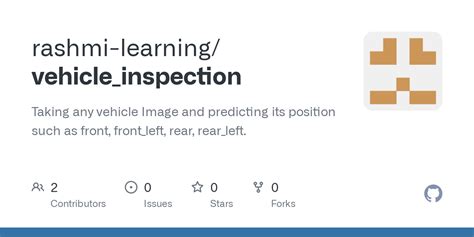 Github Rashmi Learningvehicleinspection Taking Any Vehicle Image