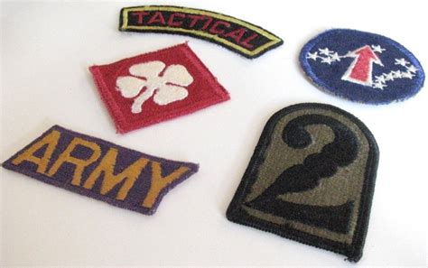 5 Vintage Military Patches