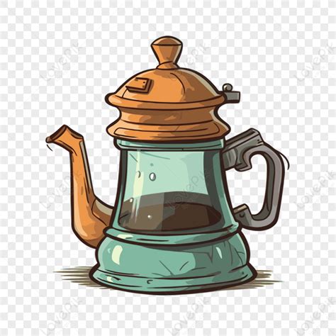 커피 포트 벡터클립 아트만화상표 Png 일러스트 무료 다운로드 Lovepik