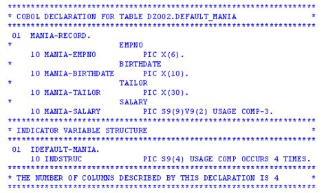 DB2 Version 4 1 DCLGEN Enhancements