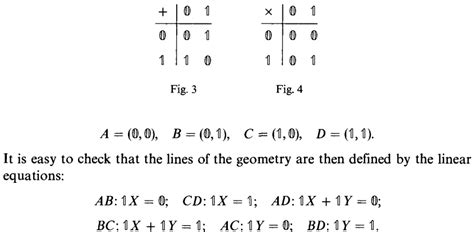 abstract algebra finite models for systems of incidence and
