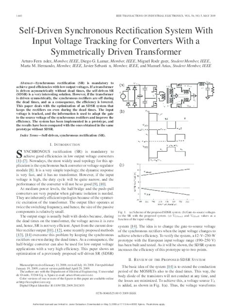 Pdf Self Driven Synchronous Rectification System With Input Voltage Pdf Self Driven Synchronous Rectification System With Input Voltage