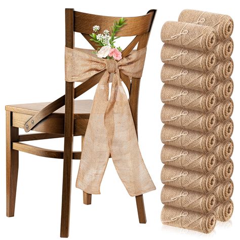 Jecery 50 Pcs 108 X 6 Inch Wedding Chair Bow Ribbon Natural