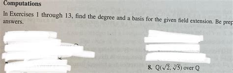 in exercises 1 through 13 find the degree and a