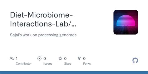 Github Diet Microbiome Interactions Labgenomeprocessor Sajals Work On Processing Genomes