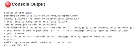 Git How To Error Trap In Jenkins Execute Shell Stack Overflow
