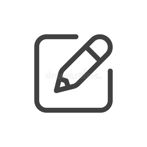 Write Line Simple Icon Stock Vector Illustration Of Message 97572295
