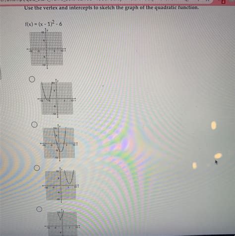 solved use the vertex and intercepts to sketch the graph of
