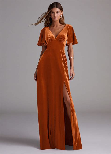 Azazie Kimber Burnt Orange Bridesmaid Dresses Azazie