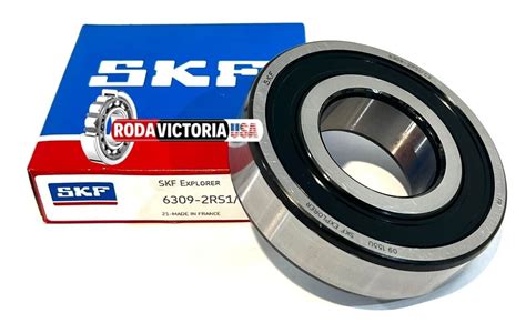 SKF 6309 2RS C3 DEEP GROOVE BALL BEARING, RUBBER SEALED 45x100x25 mm ...
