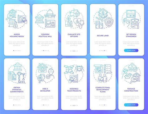 Tips For Housing Development Blue Gradient Onboarding Mobile App Screen