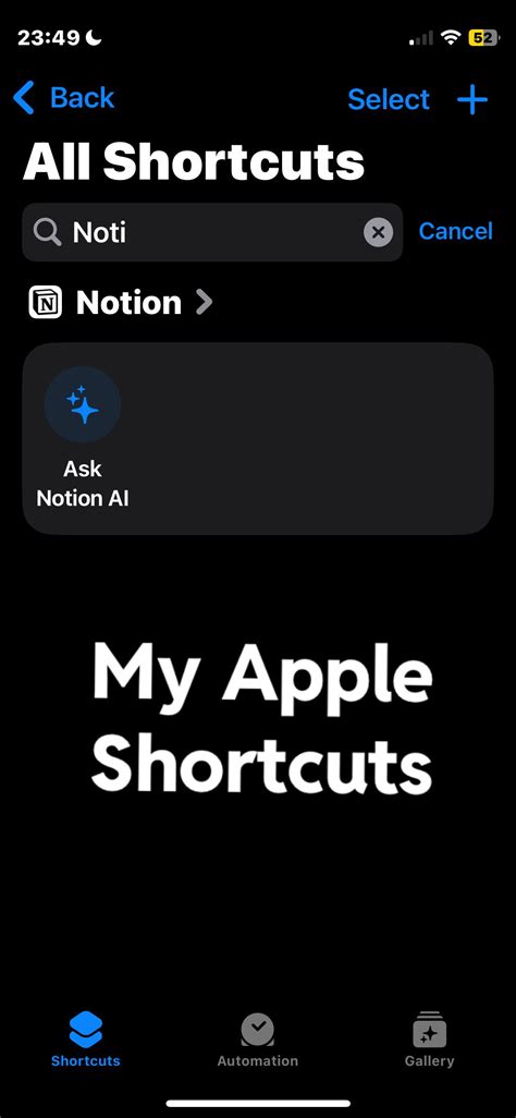 why i don t have any notion option in apple shortcuts r notion