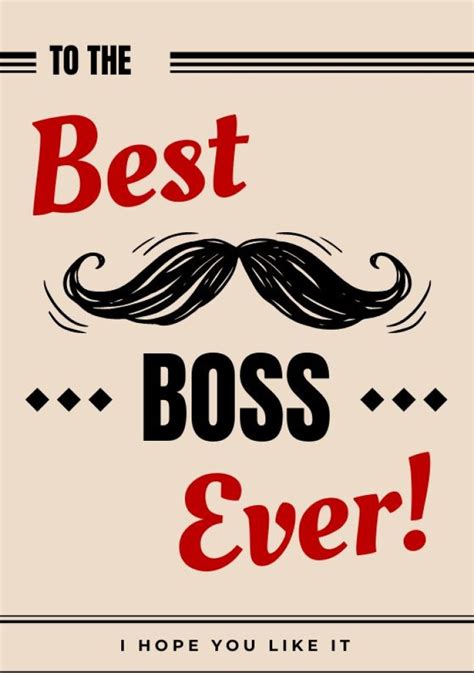 Personalize This Vintage To The Best Boss Ever Card Template In Minutes