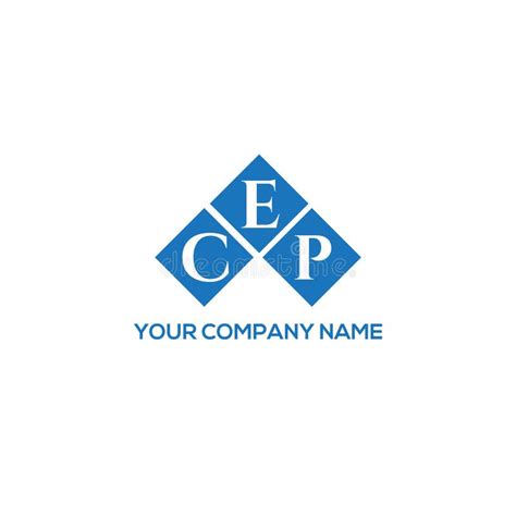 Cep Letter Logo Design On Black Background Cep Creative Initials Letter Logo Concept Stock