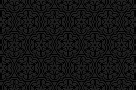 엠보싱 블랙 배경 디자인 기하학적 볼륨 볼록 민족 추상 3d 패턴의 텍스처 0명에 대한 스톡 벡터 아트 및 기타 이미지 0명 3차원 형태 그림자 Istock