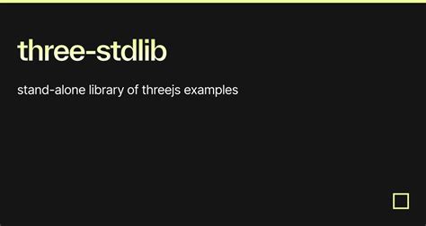 Three Stdlib Codesandbox