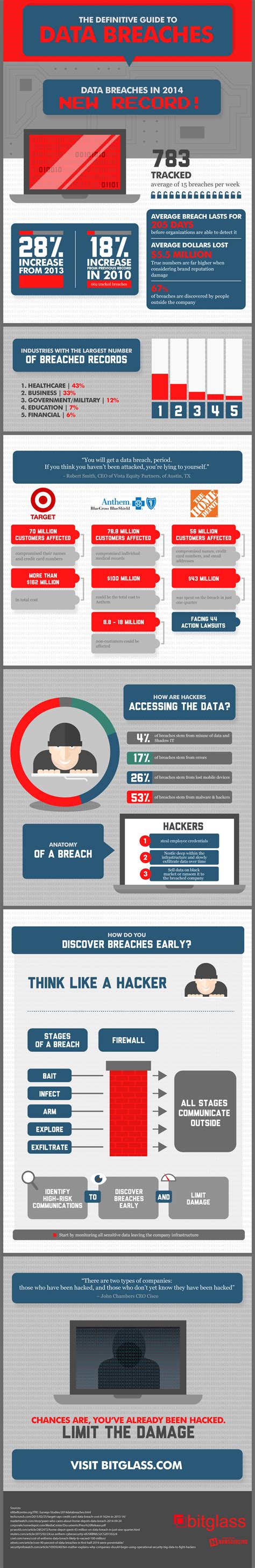 The Definitive Guide To Data Breaches Infographic