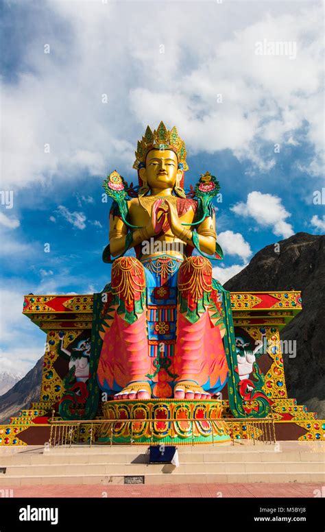 Diskit Monastery Buddha Statue Nubra Valley Leh Ladakh Jammu Kashmir