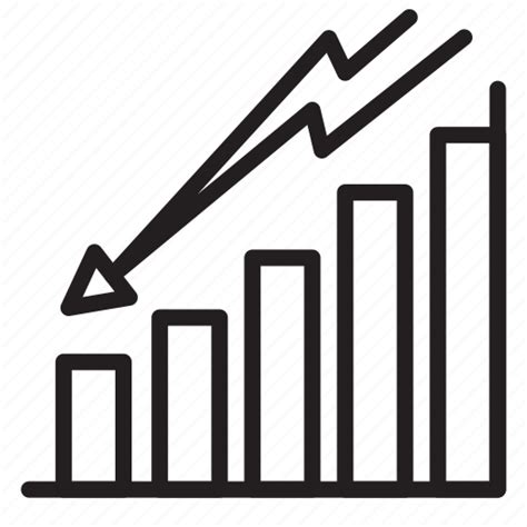 Bankrupt Down Bars Graph Statistics Chart Arrow Icon Download On Iconfinder