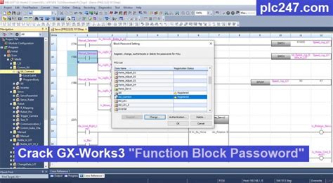 Unlock GX Works Function Block POU Program Password Plc Com