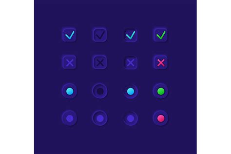 Option Boxes UI Elements Kit Graphic By Bsd Studio Creative Fabrica