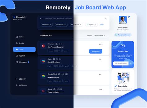 Remotely A Job Board Web App On Behance