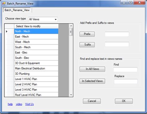 Revit Add Ons Batch Rename Views Add In