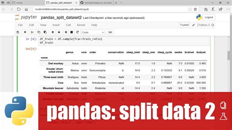 สอน Python สำหรับ Data Science การแบ่ง Dataframe ออกเป็น Training และ
