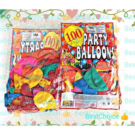 Party Balloon Assorted Colours Pack100 Pcs Shopee Malaysia