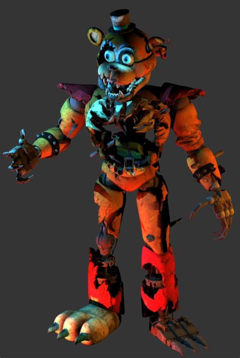 Shattered Freddy Full Body Render By Arthurgamer2556 On Deviantart
