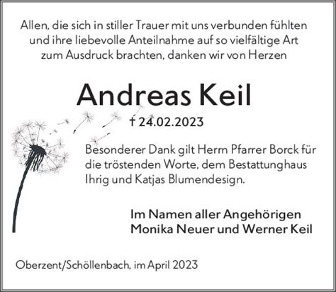 Traueranzeigen Von Andreas Keil Vrm Trauerde