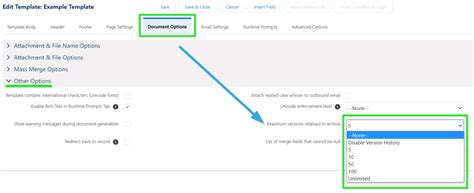 Manage Template Version History S Docs Knowledge Base