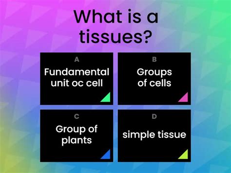 Chapter 6 Tissues Class A Harmandeep Science Quiz
