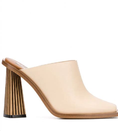 Authgivenchy Show Square Toe Neutral Color Mules Heels Us 8539 New