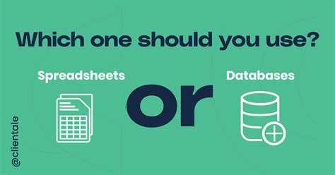 spreadsheets or databases