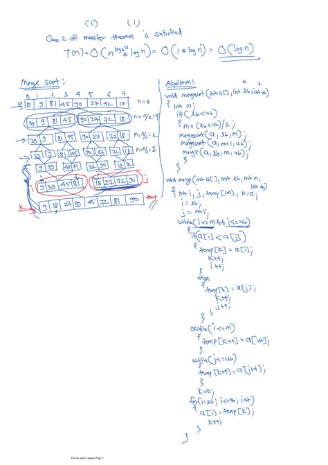 Solution Chapter 2 Divide And Conquer Analysis Of Algorithm Aoa For