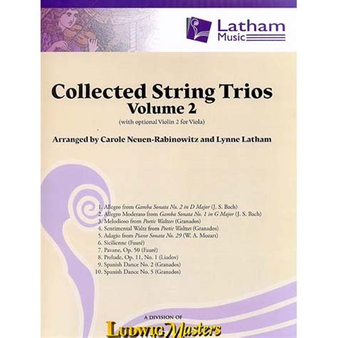 Collected String Trios Volume 2 Violinviolacello With Optional