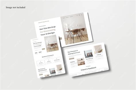premium psd minimalist ui website mockup for showcasing your design