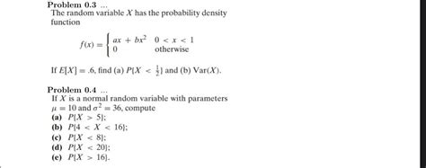 problem 0 3dotsthe random variable x ﻿has the