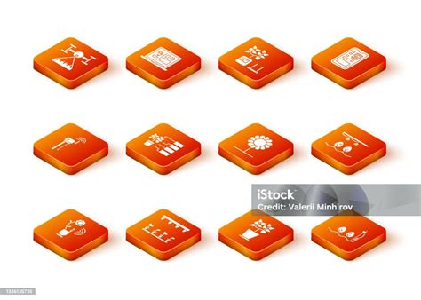 스마트 농업 기술 자동 관개 스프링클러 라우터 및 Wifi 신호 꽃 분석 식물 냄비 독립 형 센서 플랜트 및 전구 아이콘을 설정합니다 벡터 3차원 형태에 대한 스톡 벡터