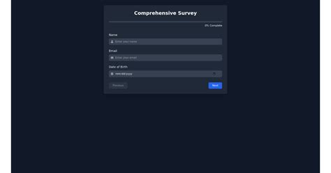 Survey Form Free React Tailwind Component