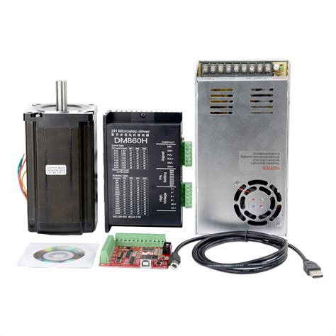 1 ชุด Nema 34 Cnc Stepper มอเตอร ์ 86x100 มม Dm860h Driver 400w 60v แหล ่ งจ ่ ายไฟ