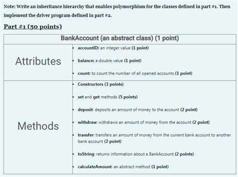 Solved Note Write An Inheritance Hierarchy That Enables